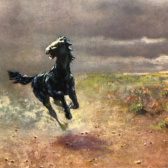 Vintage | Art | Vintage August Albo 962 Free As The Wind Equestrian Art ...